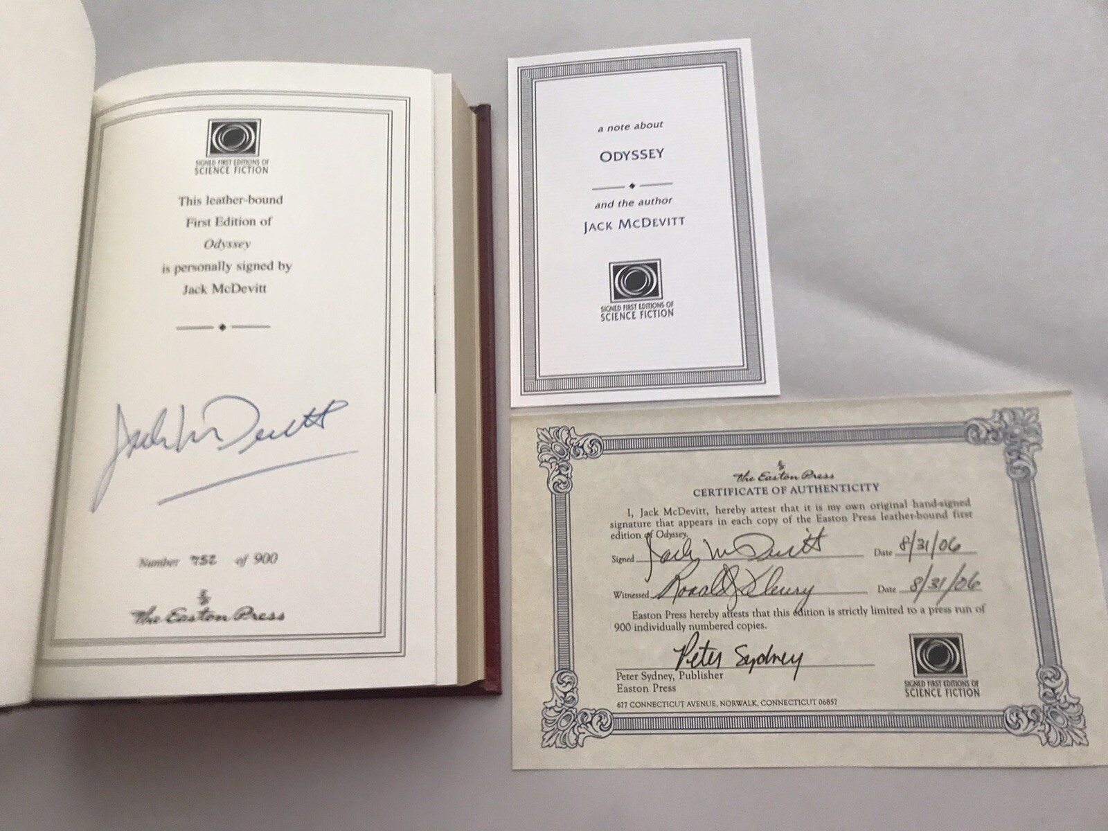 EASTON PRESS Jack McDevitt ODYSSEY SIGNED FIRST EDITION Science Fiction ...