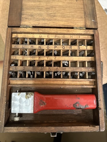 Numberall 23HT2 1/16” Letter / Number Steel Type Stamp Set W/ Punch ...