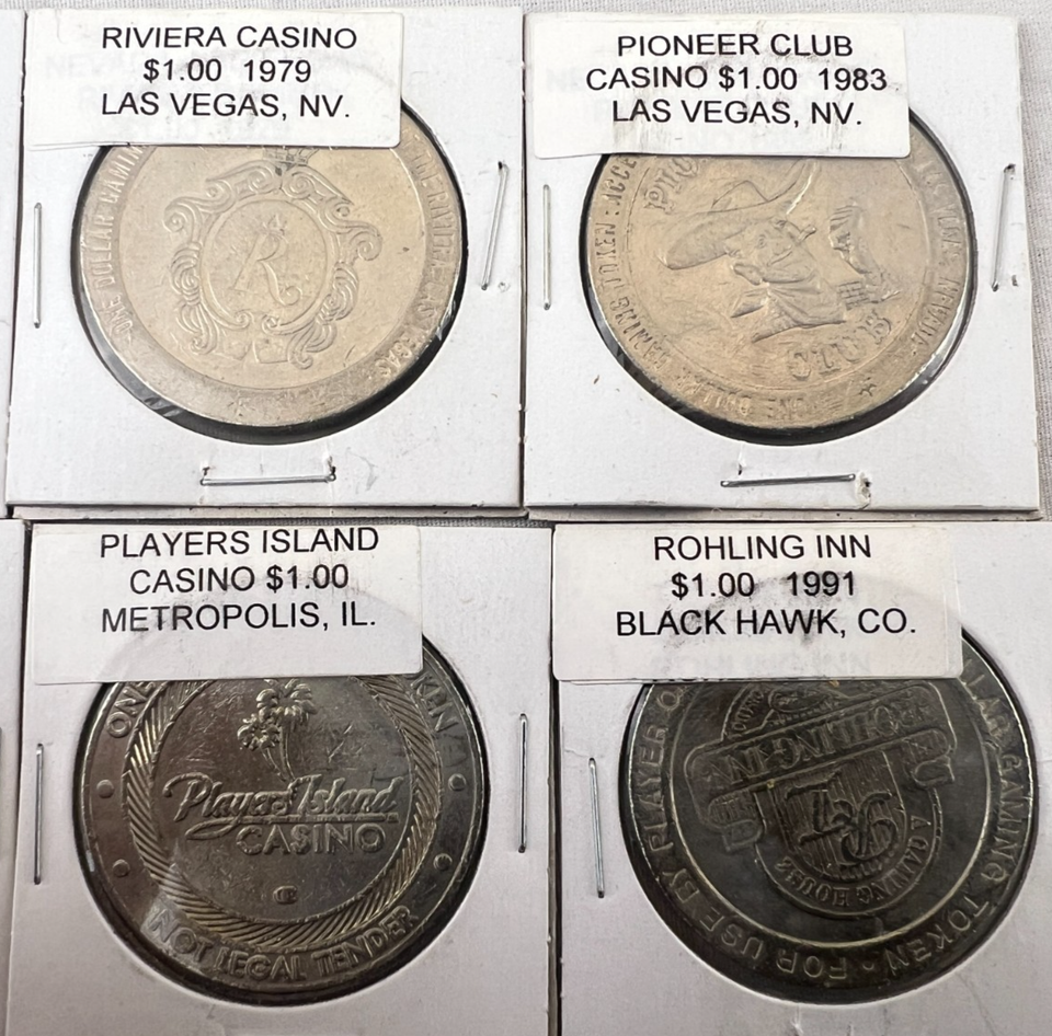 Lot of 20 Vintage Casino $1 Dollar Gaming Slot Tokens All Different | eBay