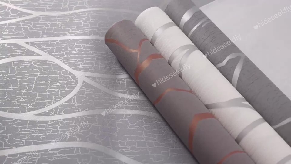 Brown 3D Wave Stripe Wallpaper for Living Room Bedroom Embossed Thick ...