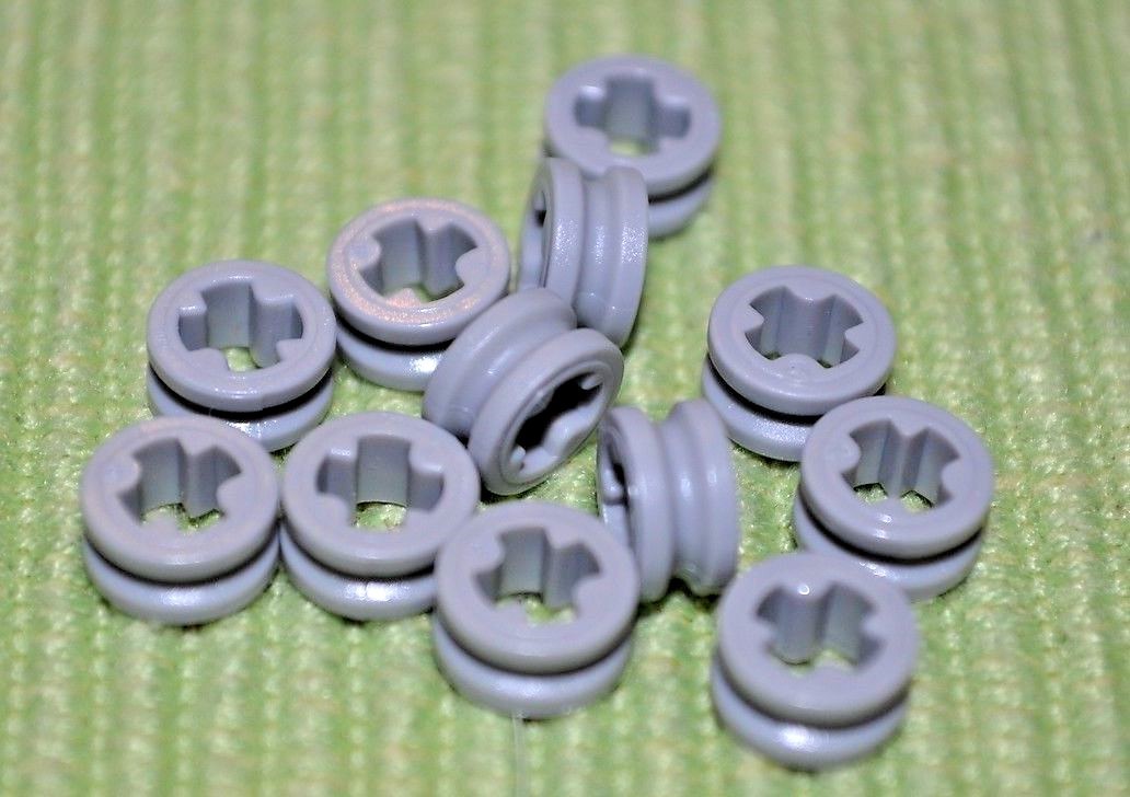 (12) 1x1 Light Gray Technic Axle End Stop / Spacer Bricks ~ New Lego ...