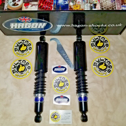NEW In Box HAGON TWIN SHOCKS MAICO VINTAGE AHRMA 125 250 400 501 2YR ...