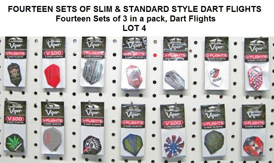 Fourteen Sets of Slim & Standard Style Dart Flights, Choice of Lots | eBay