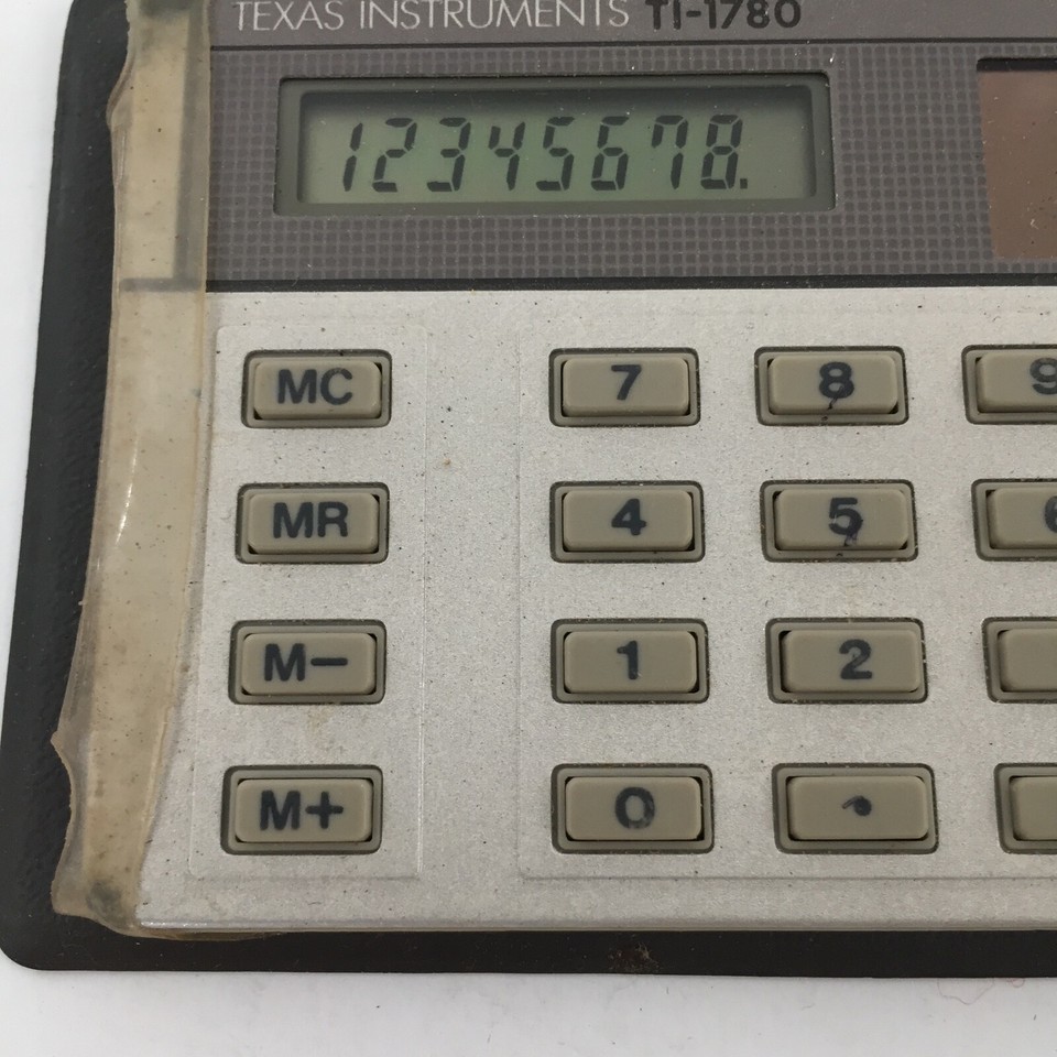 Vintage Texas Instruments TI-1780 Light Powered Calculator | eBay