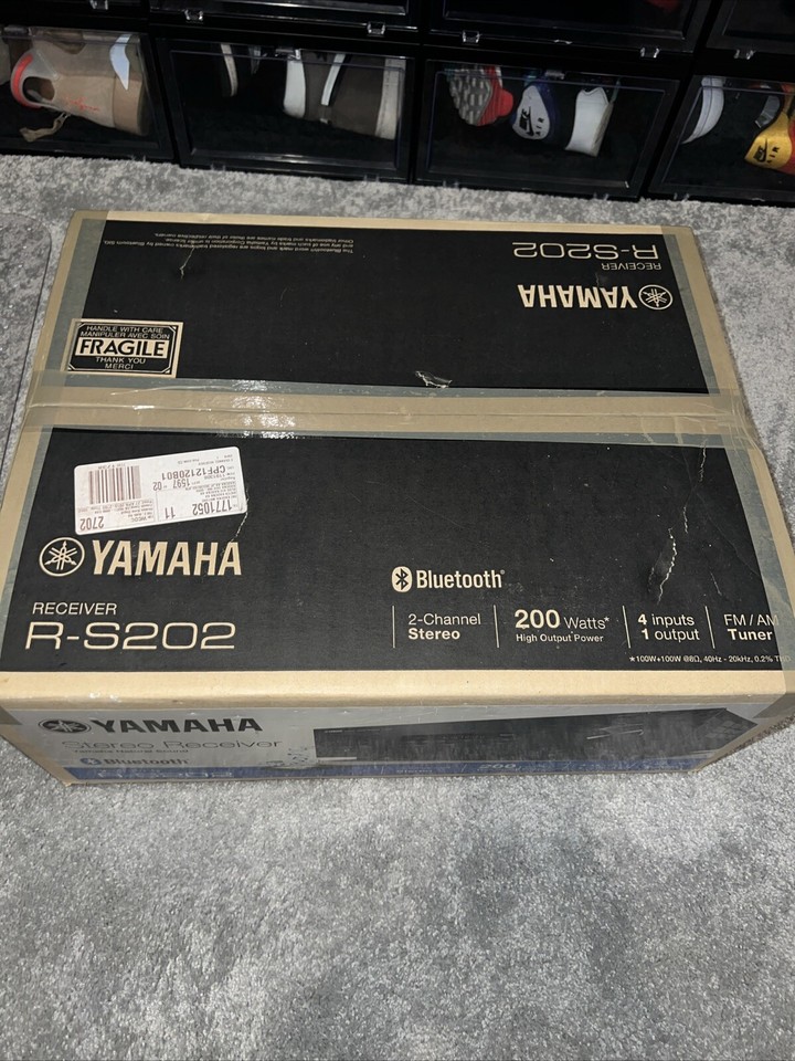 Yamaha R-S202 Stereo Receiver with Bluetooth 100 Watts per Channel NEW ...