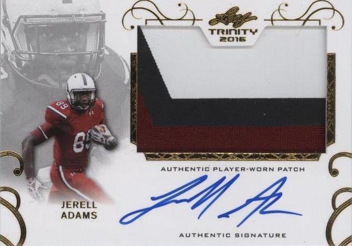 2016 Leaf Trinity - Patch Autographs Jerell Adams #PA-JA1 Gold (AU, MEM ...