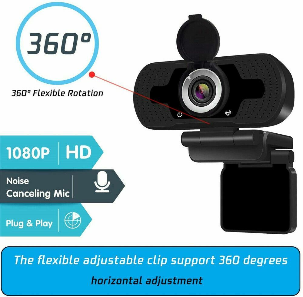 1080P Full HD USB Webcam for PC Desktop & Laptop Web Camera with ...