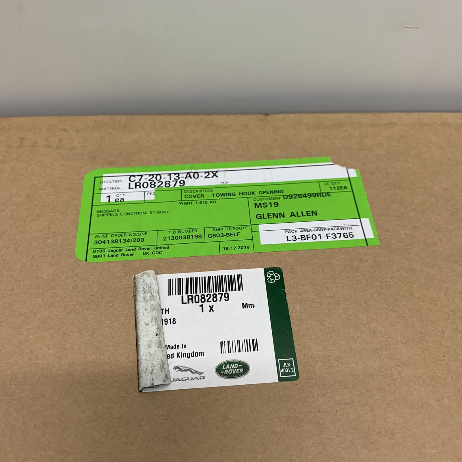 Land Rover Discovery 2017 Rear Tow Eye Cover LR082879 for sale online ...