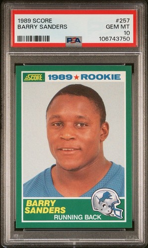 1989 Score Barry Sanders #257 Rookie RC PSA 10 Freshly Graded!💎 | eBay