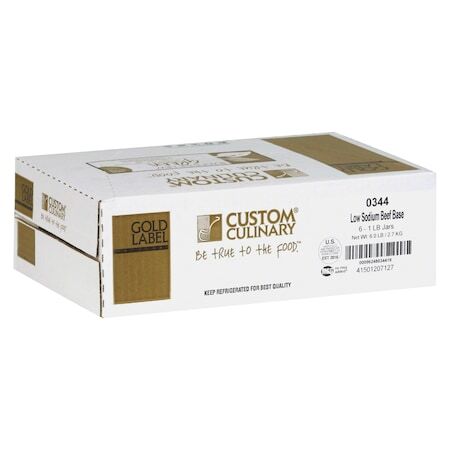 GOLD LABEL 03441EGLD Gold Label Low Sodium No MSG Added Beef Base 1lbs ...