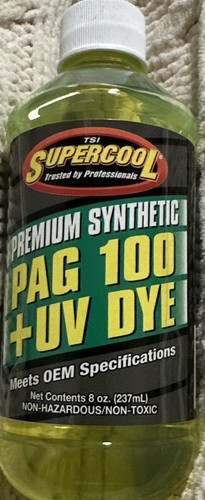 TSI Supercool P100-8D PAG 100-Viscosity Plus U/V Dye Oil - 8 oz Silver ...