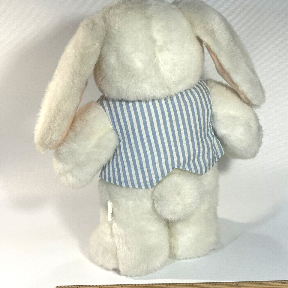 RET EUC Hallmark Uncle E The Easter Bunny Pin Striped Vest Stuffed ...