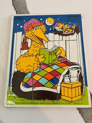 Playskool 1984 Big Bird Sesame Street Bird Time Stories 11 Pc Wood ...