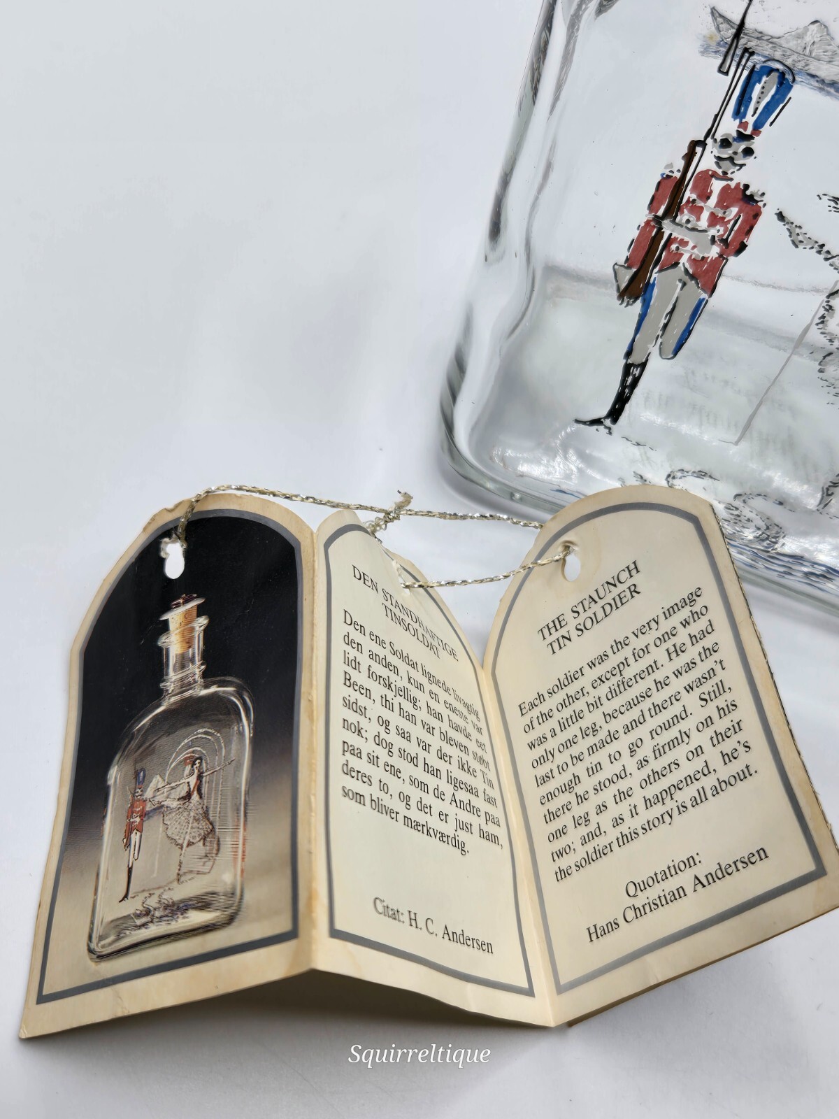 1980s HOLMEGAARD H.C. Andersen The Staunch Tin Soldier Decanter Bottle ...