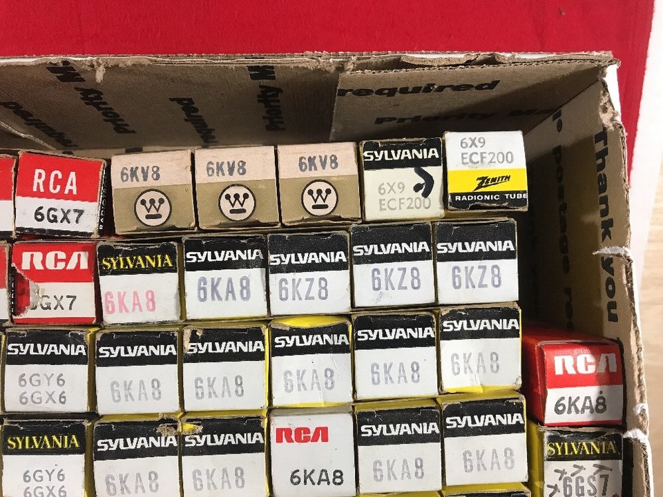 1x VACUUM TUBES 6GY6, 6GM6, 6GX7, 6GJ7 / ECF801, 6GQ7, 6ES5, 6JU8A ...