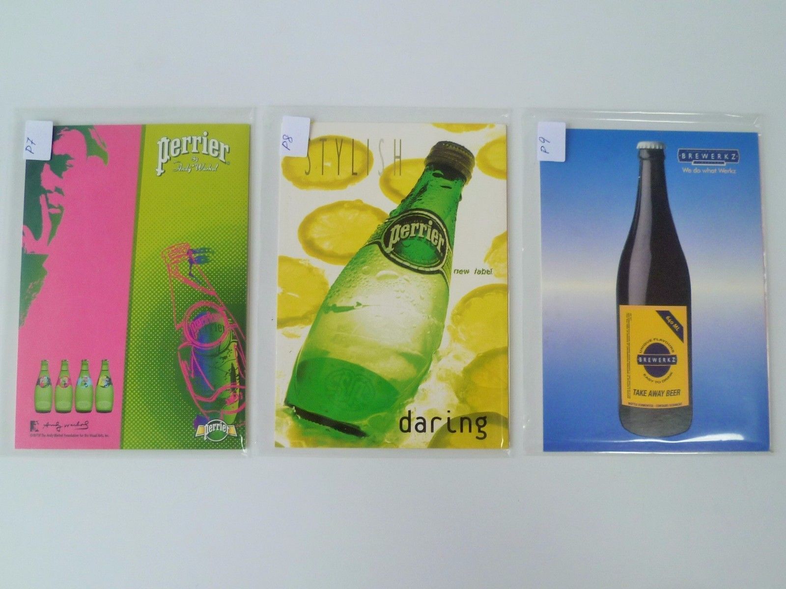 Postcard - 3 pcs. of perrier daring Stylish Brewerkz Beer (L 36) | eBay