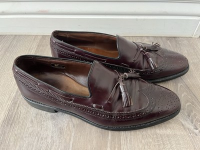 Allen Edmonds Mens Manchester Burgundy Leather Wingtip Loafers Shoes Sz ...