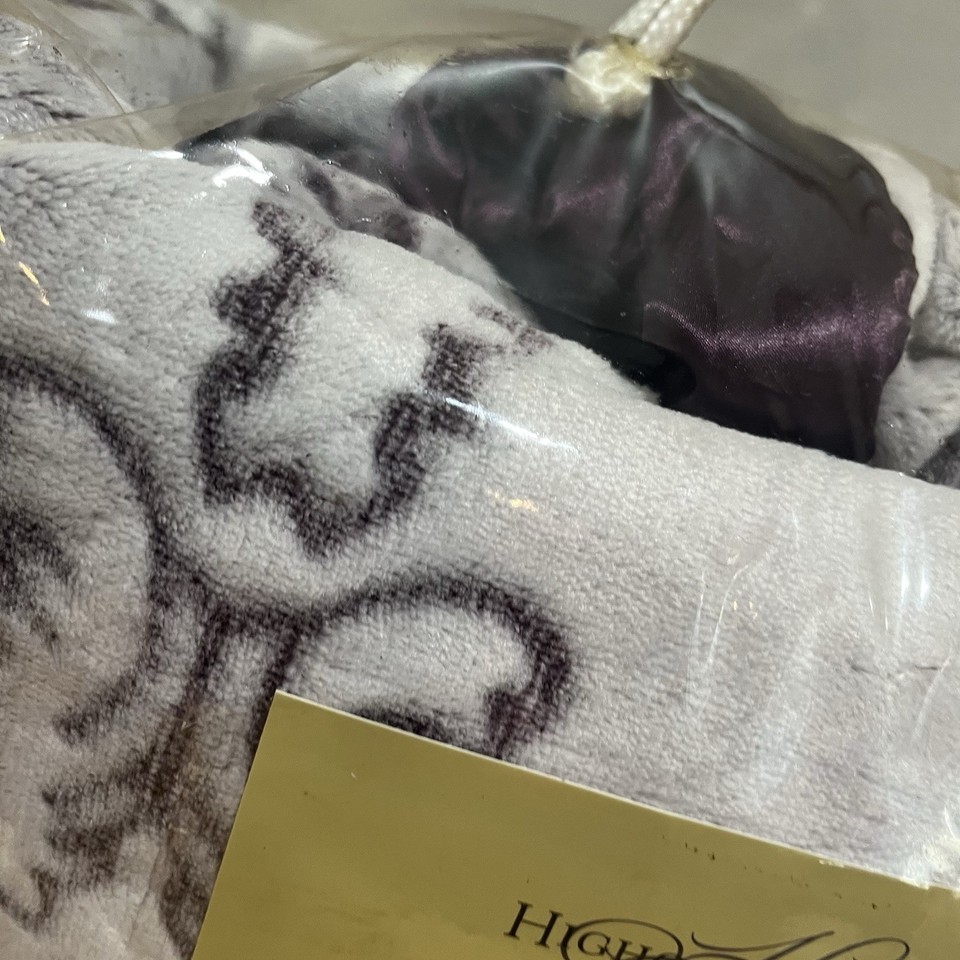 HighGate Manor Velvety Plush Blanket King Sz Plum Purple Throw Blanket ...