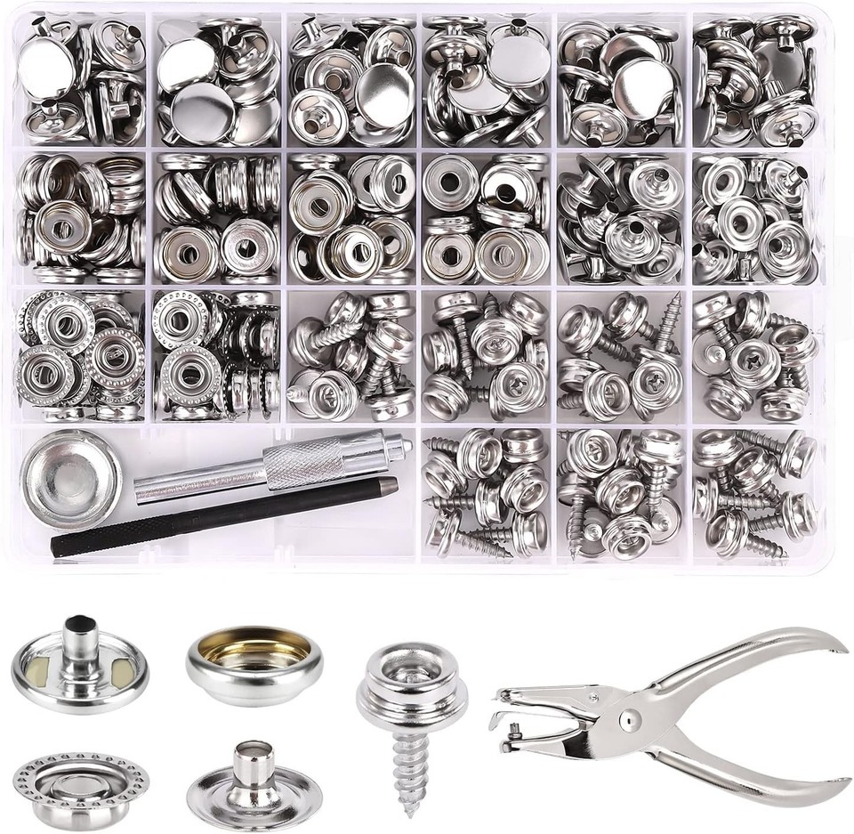 Canvas Snap Kit Marine Grade Stainless Steel Boat Cover Snaps 354PCS | eBay