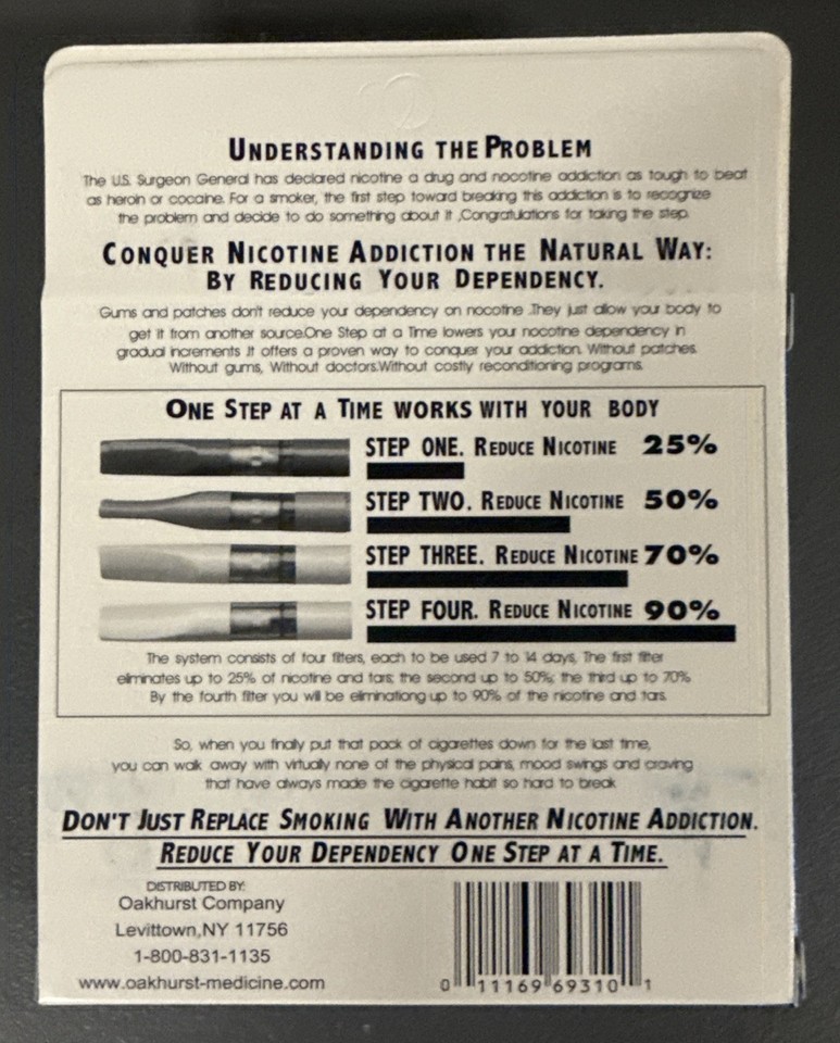 One Step at a Time Nicotine Addiction Withdrawal System (Quit Smoking ...