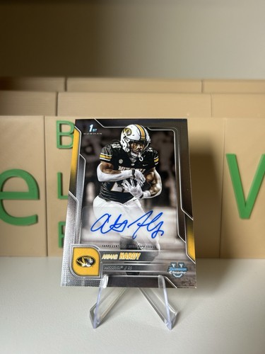 2025 Bowman Chrome U Football Ahmad Hardy auto 1st bowman Missouri BCA ...