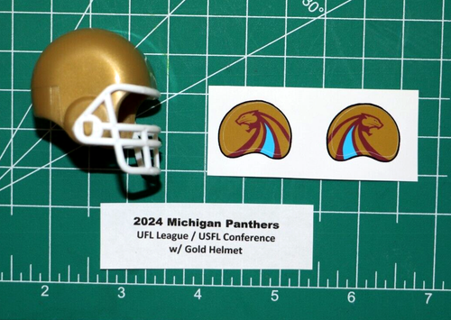 2024 UFL XFL USFL Michigan Panthers *DIECUT DECALS* & Football Gumball ...