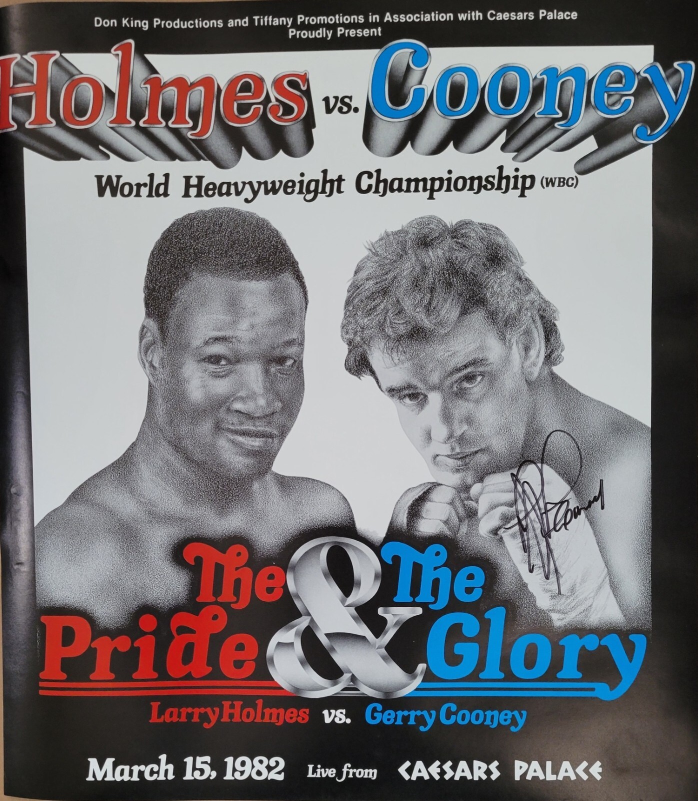 Gerry Cooney signed Larry Holmes vs Gerry Cooney 17x19 poster Championship Fight | eBay