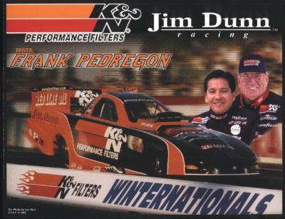 2002 Frank Pedregon K&N Filters Pontiac Firebird Funny Car NHRA Hero ...