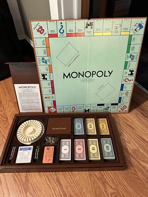 VINTAGE Monopoly Board Game 1974 Faux Leather Case Special Edition ...