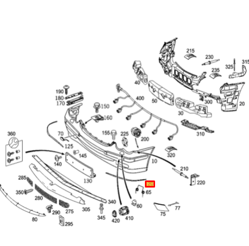 Genuine Mercedes-Benz CLK W209 Left Front Bumper Chrome Trim ...