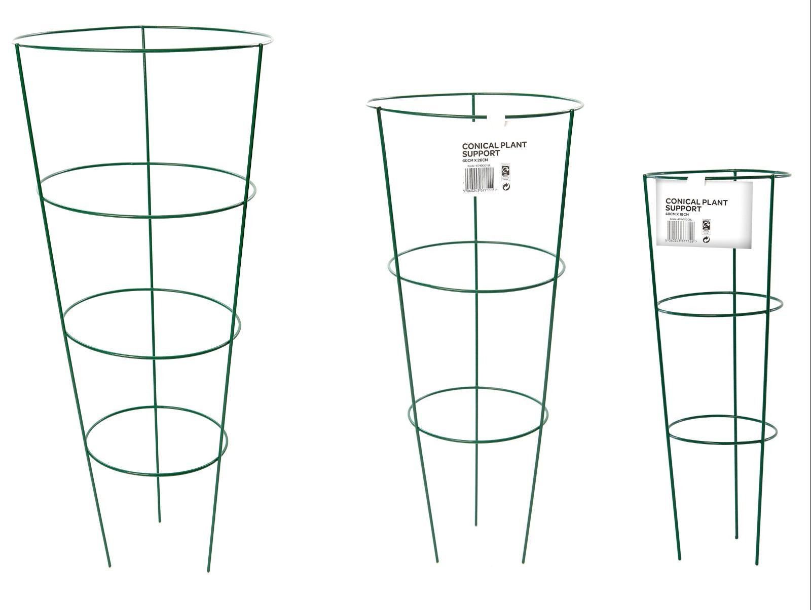 Garden Conical Plant Supports Rings Circular Border Flower Frame Cage ...