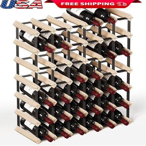Compact Wine Rack 42 Bottles Storage Organizer Durable Easy Assembly ...