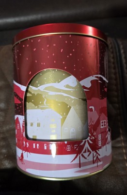 Stockmeyer Musical Moving Scene Cookie Tin Winter Scene Red & Gold | eBay