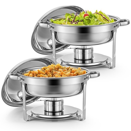 2pcs 5QT Round Chafing Dish Buffet Set, Chafing Dishes for Buffet with ...
