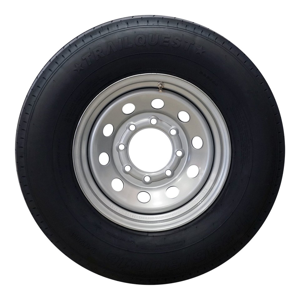 Trailquest 16" 10 ply Radial Trailer Tire & Wheel ST235/80 R16 8 Lug ...