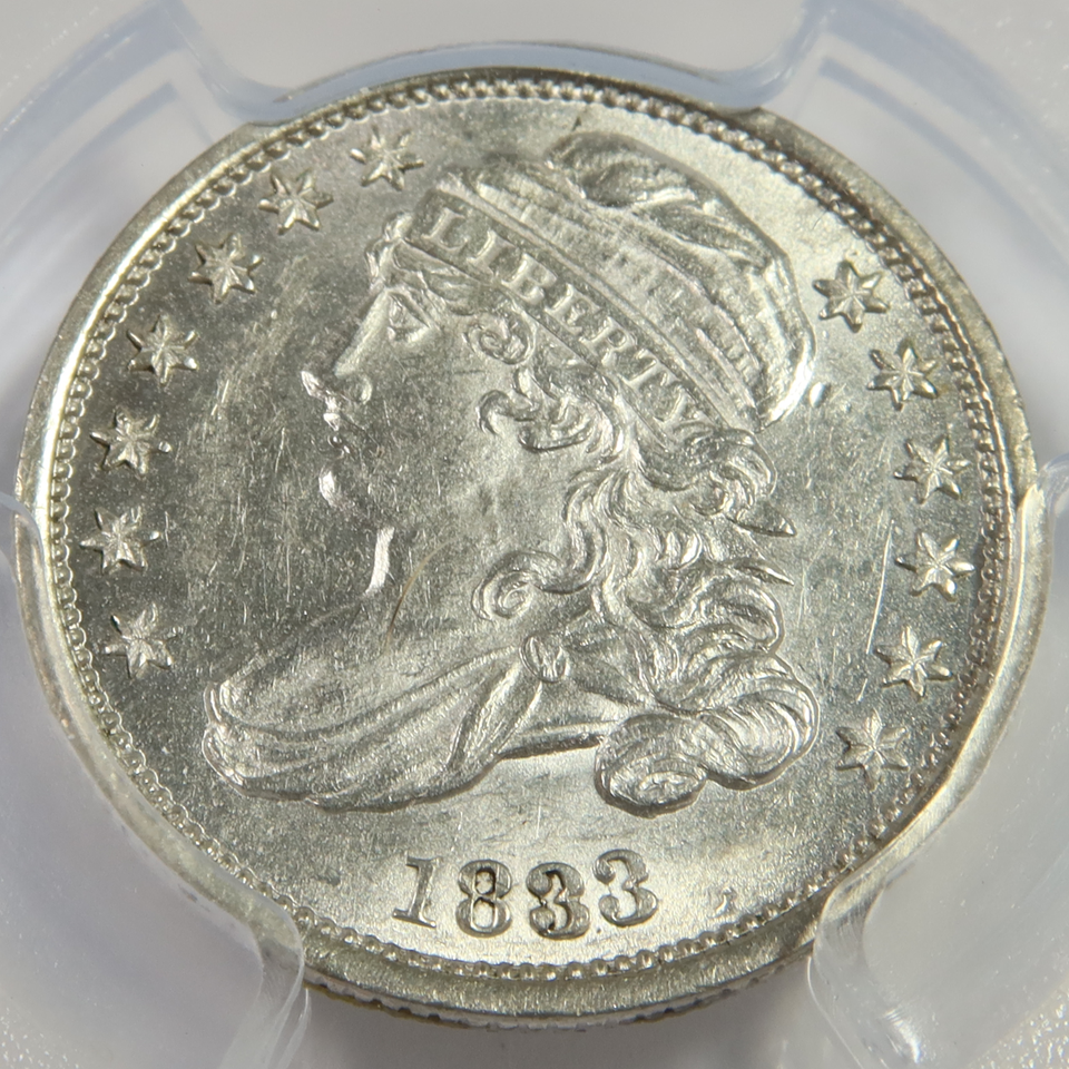 1833 PCGS MS61 - LAST 3 HIGH - Silver Capped Bust Dime 10c US Coin ...