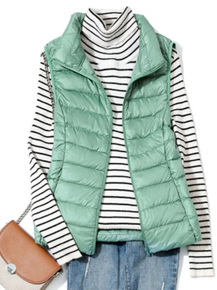 New Ultra Light Down Vest Women Short Vest Windproof Lightweight Warm ...