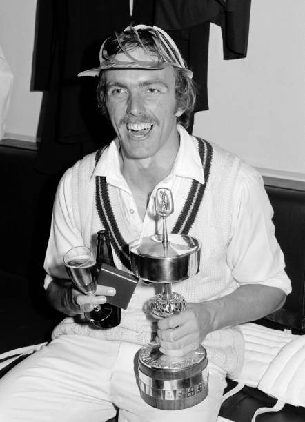Cricket Geoff Cook Of Northamptonshire With Trophy 1976 OLD PHOTO ...