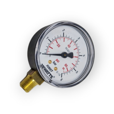 MANOMÈTRE RADIAL WATTS 0 - 6 BAR FIL 1/4 CADRAN ABS Ø 63 MM POUR EAU | eBay