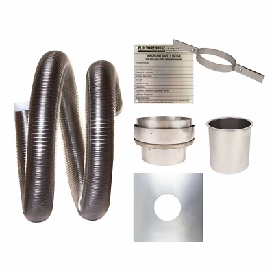 Flexible Chimney Flue Liner Installation Kit 4 Wood/Multifuel Stoves ...