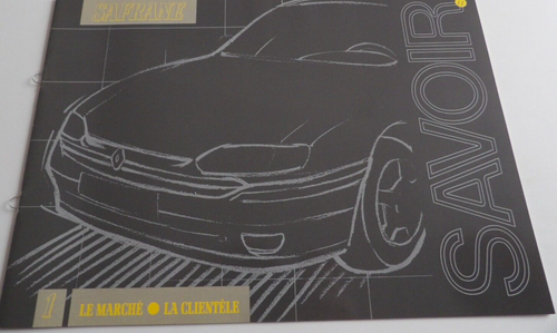 Brochure SAVOIR Renault SAFRANE / 1 de 01 / 1992 le marché , la ...