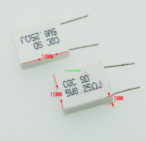 0.25Ω 5W Non-inductive cement resistor Audio Divider ceramic resistor ...