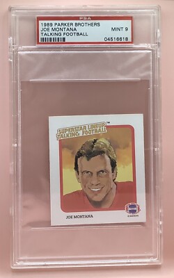PSA 9 (#04516618) Joe Montana 1989 Parker Brothers Talking Football ...