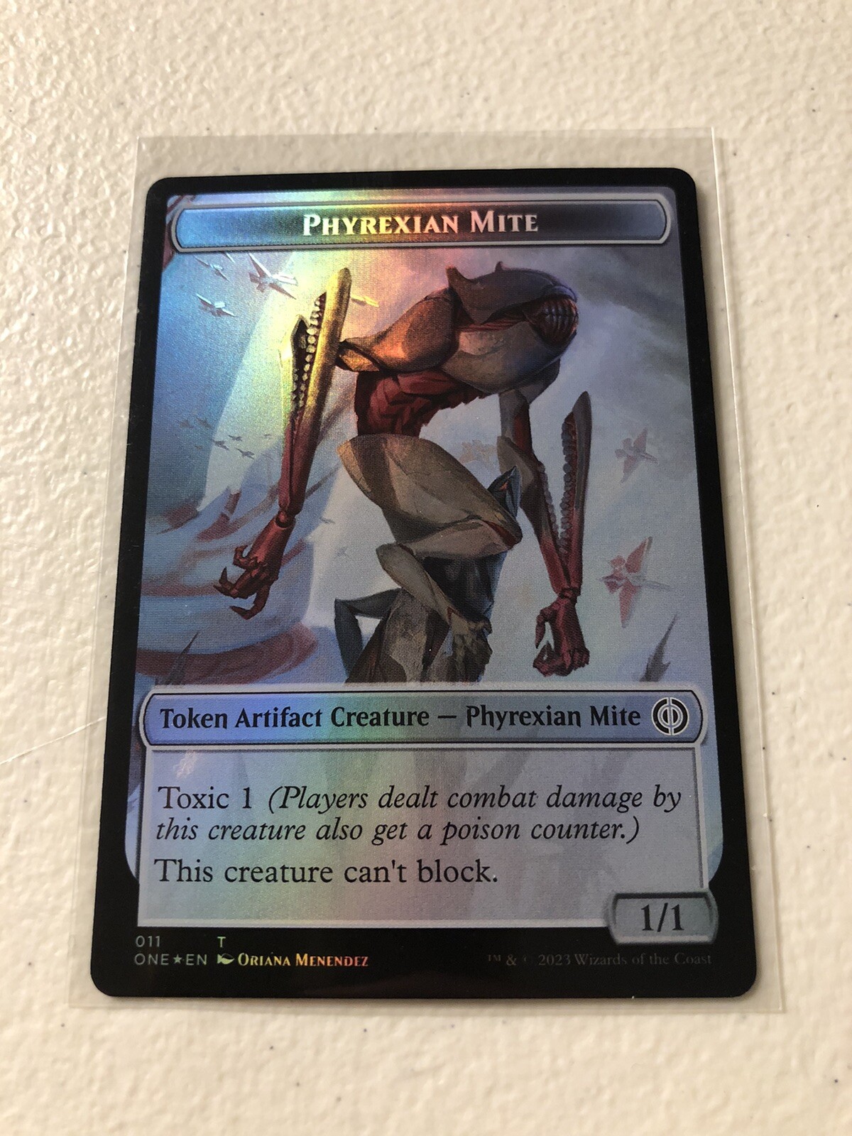 Cat 001 Phyrexian Mite 011 Foil Token Phyrexia All Will Be One MTG ...