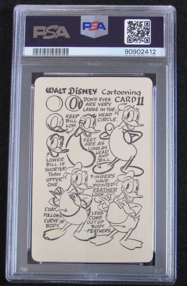 1956 Walt Disney Cartooning Card #11 Donald Duck PSA 8 NM/MT Z795 | eBay