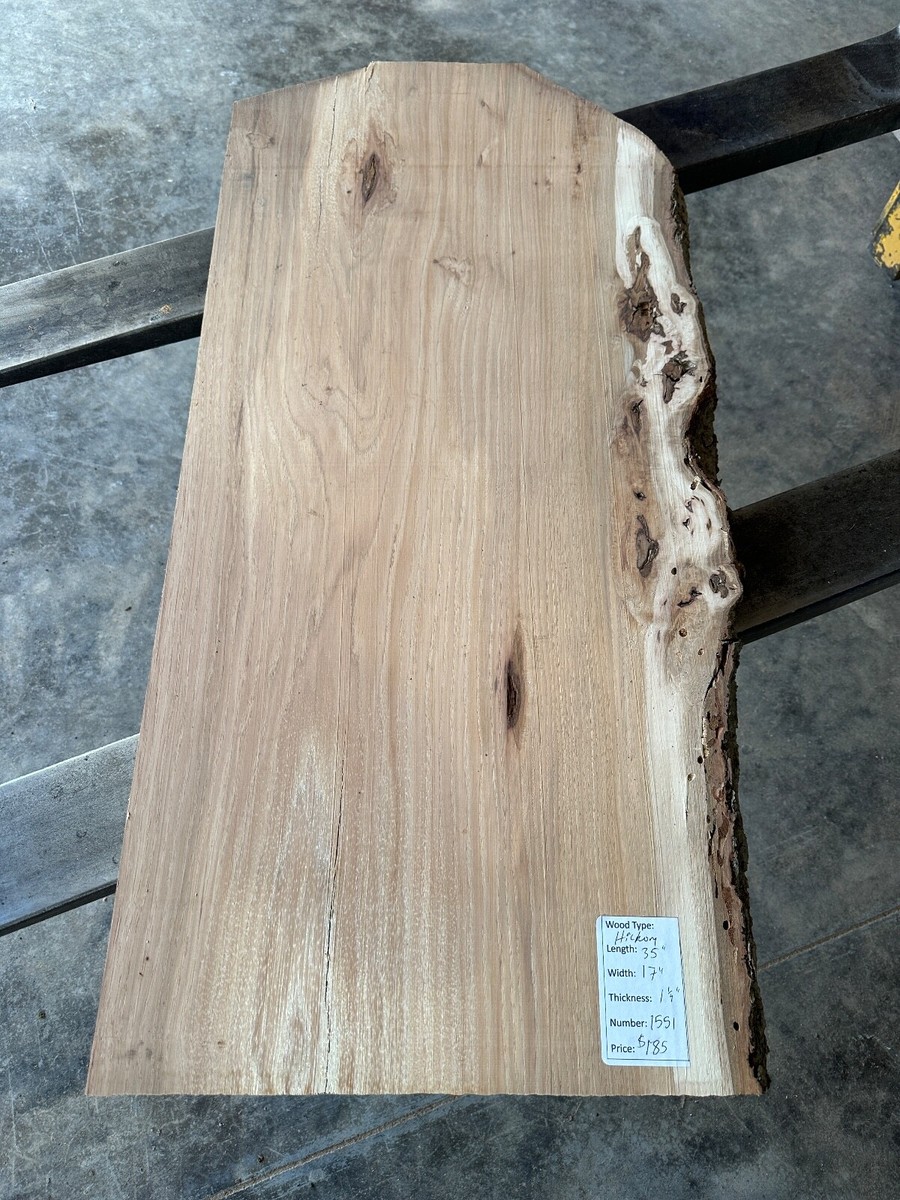 Antique Hickory Wood Slab Rustic Live Edge Dining Table Littlebranch