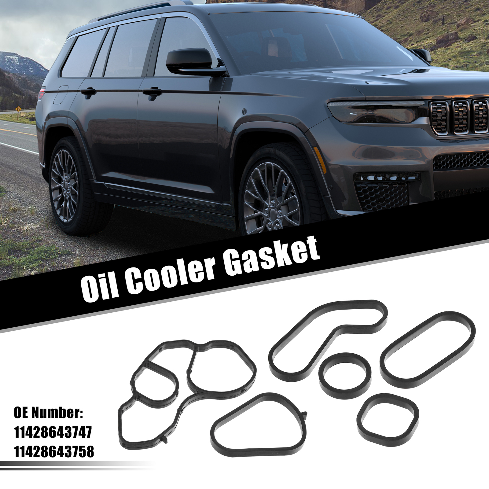 1 Set 11428643747/11428643758 Oil Cooler Gasket for Mini Cooper Ruber ...