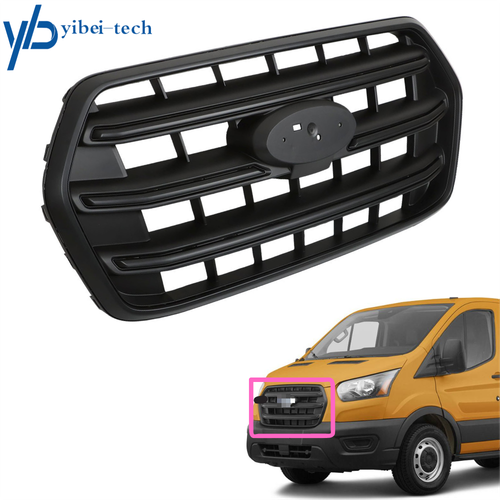 Front Upper Grille Grill Matte Black For 2020-2022 Ford Transit T150 ...