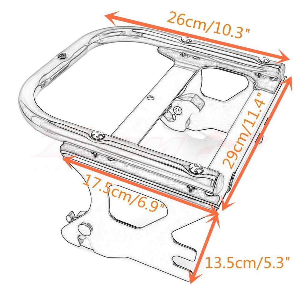 Detachable Two-up Tour Pak Pack Mount Rack For Harley 97-08+Docking ...