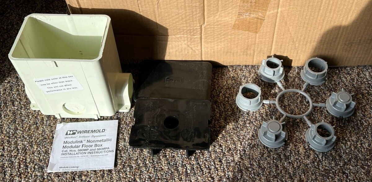 WIREMOLD Legrand 880MP Walker Non-metallic Rectangular PVC Floorbox | eBay